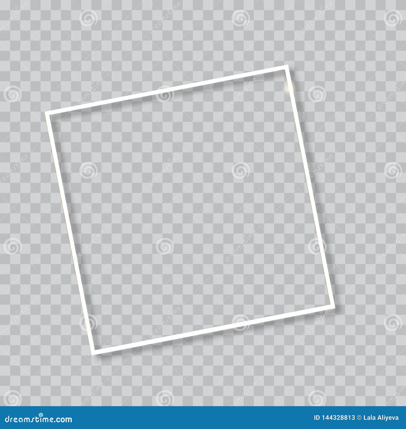 White Vintage Frame on Transparent Background. Vector Stock Vector ...