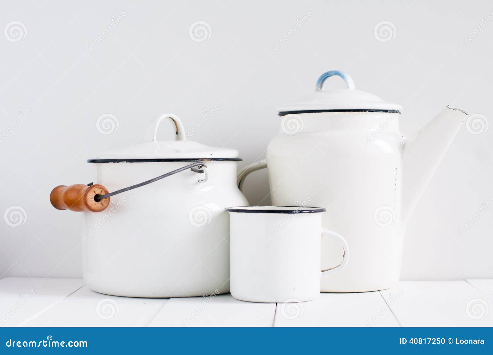 White vintage kitchenware stock photo. Image of equipment - 40817250