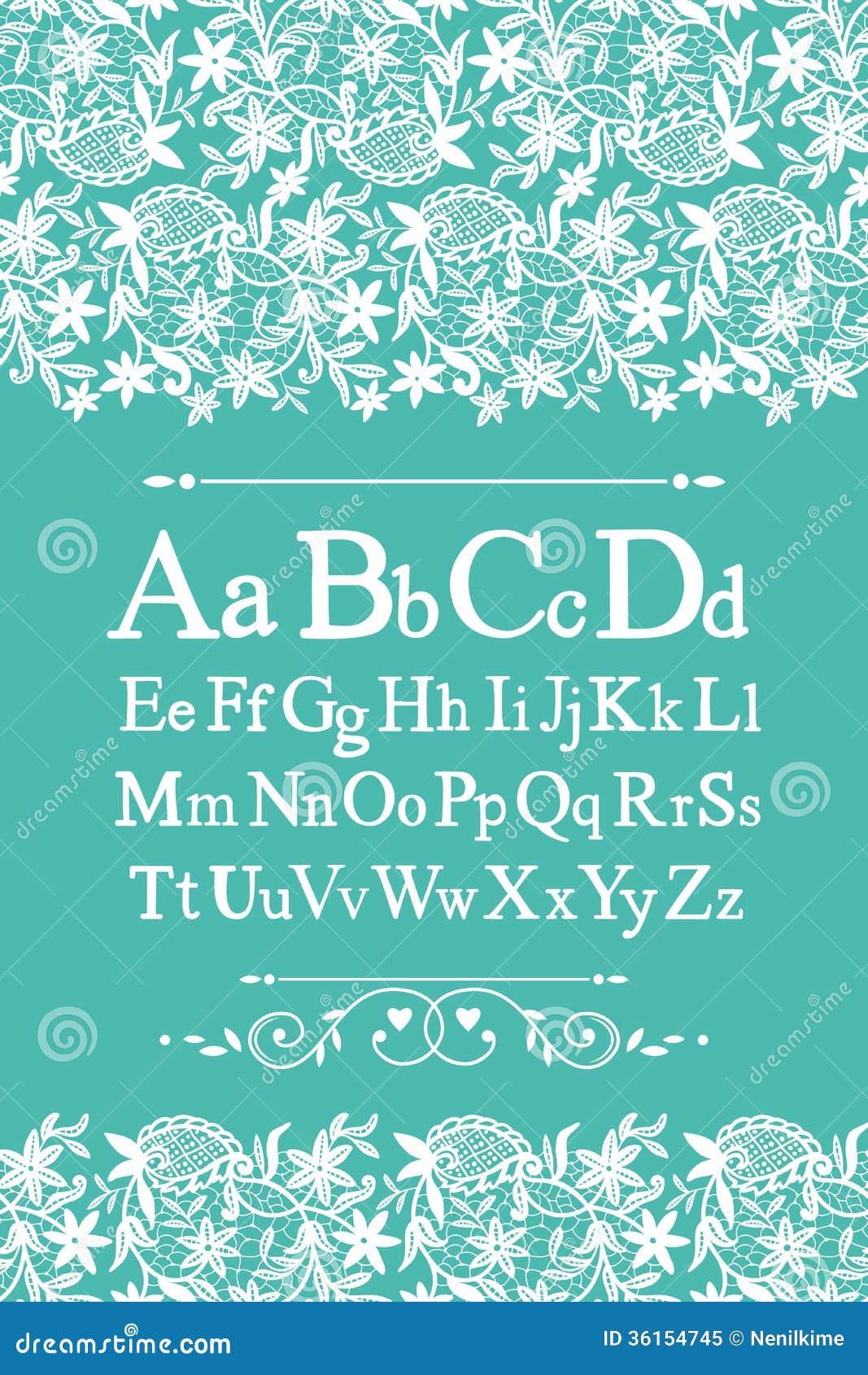 White Vintage Lace and Letters Stock Vector - Illustration of label ...
