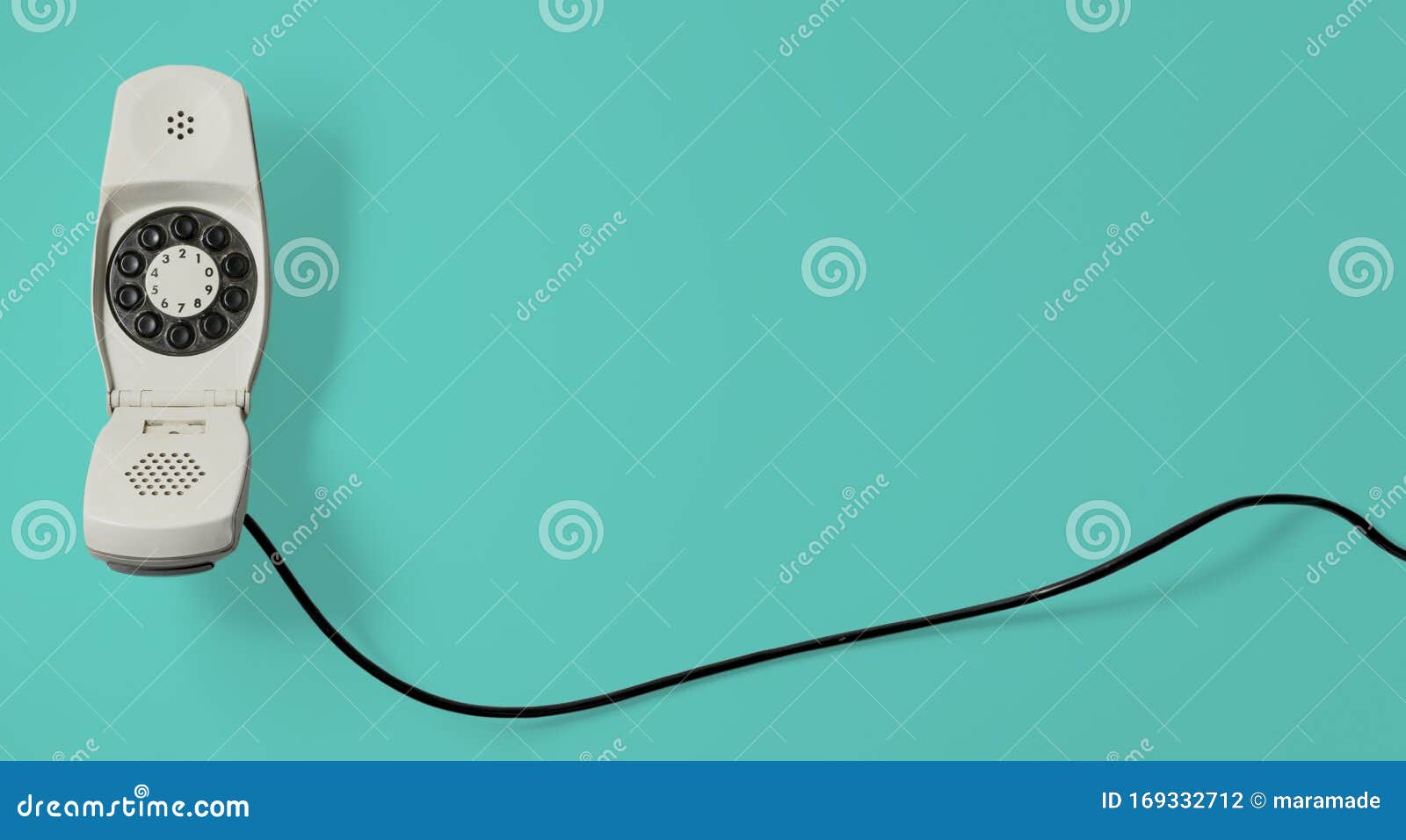 White vintage telephone. stock photo. Image of device - 169332712