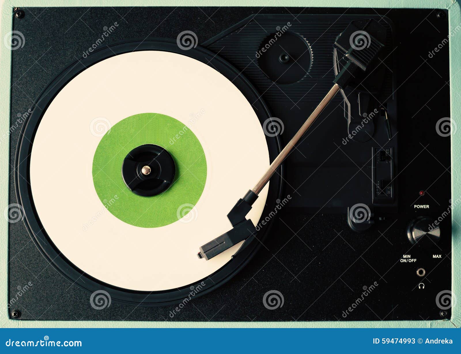 White vinyl record stock image. Image of green, retro - 59474993