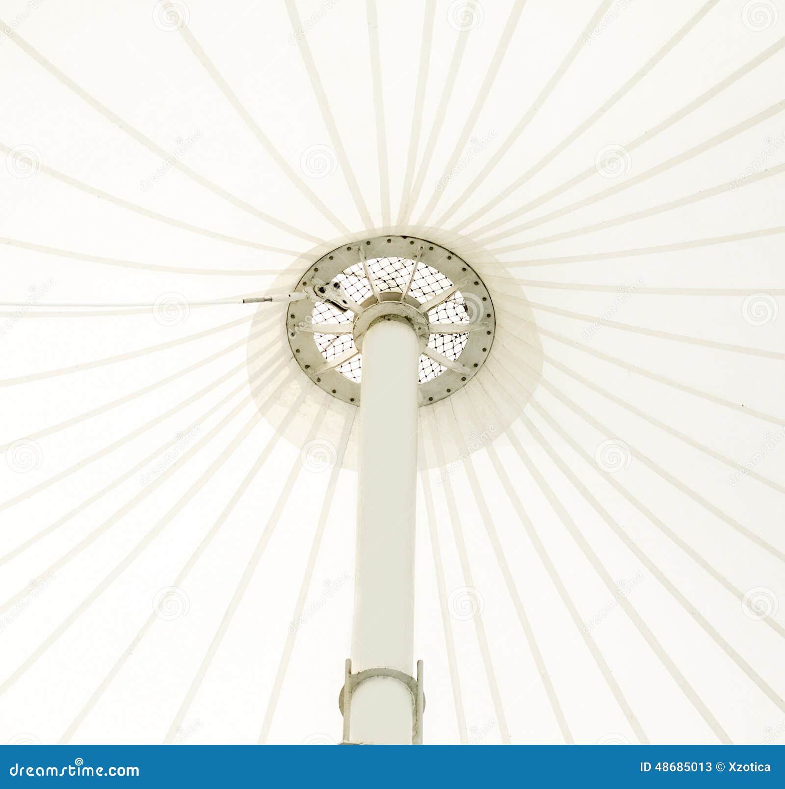 White Vinyl Roof Structure Steel Stock Image - Image of interior ...