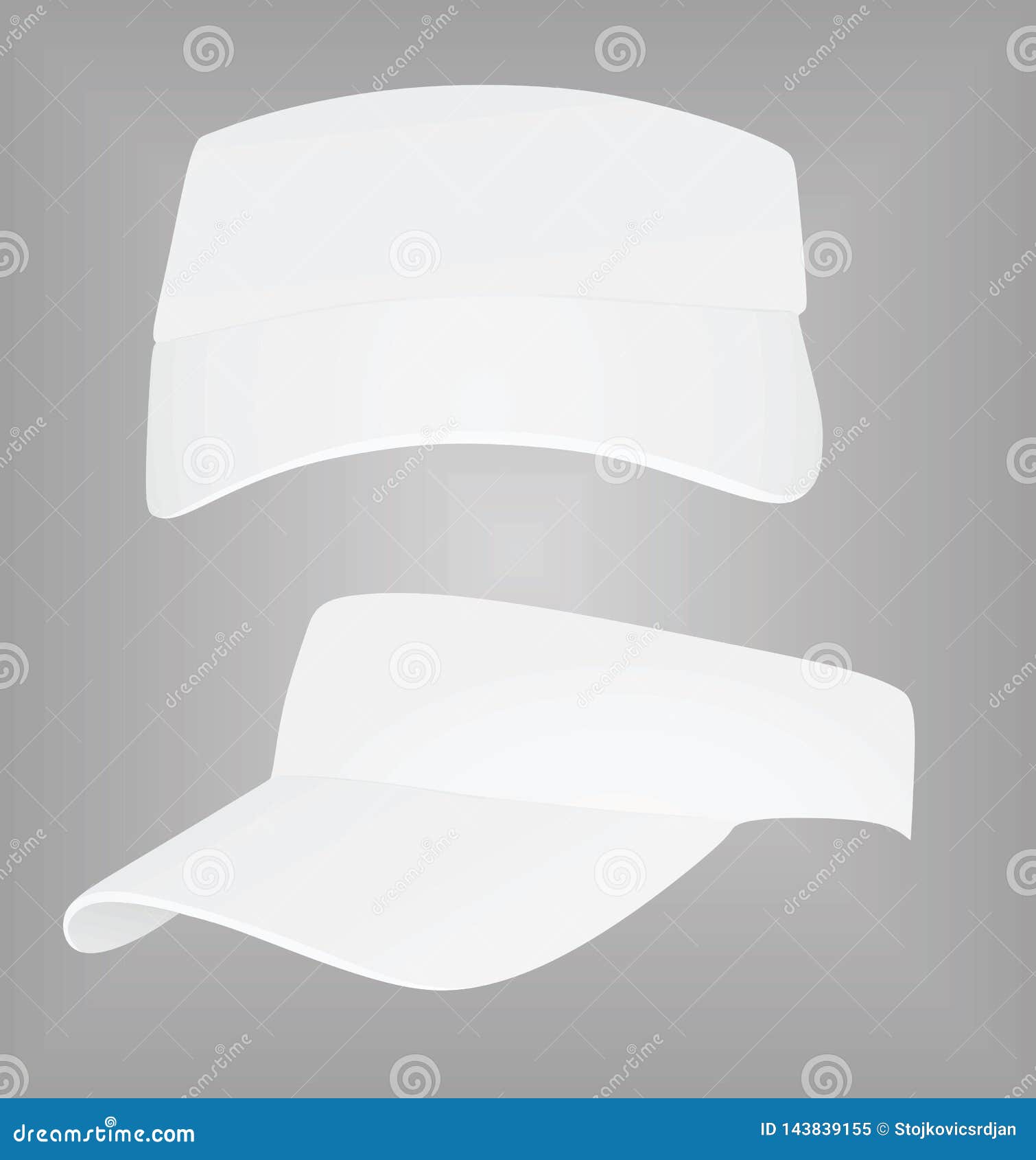 White visor cap stock vector. Illustration of accessory - 143839155