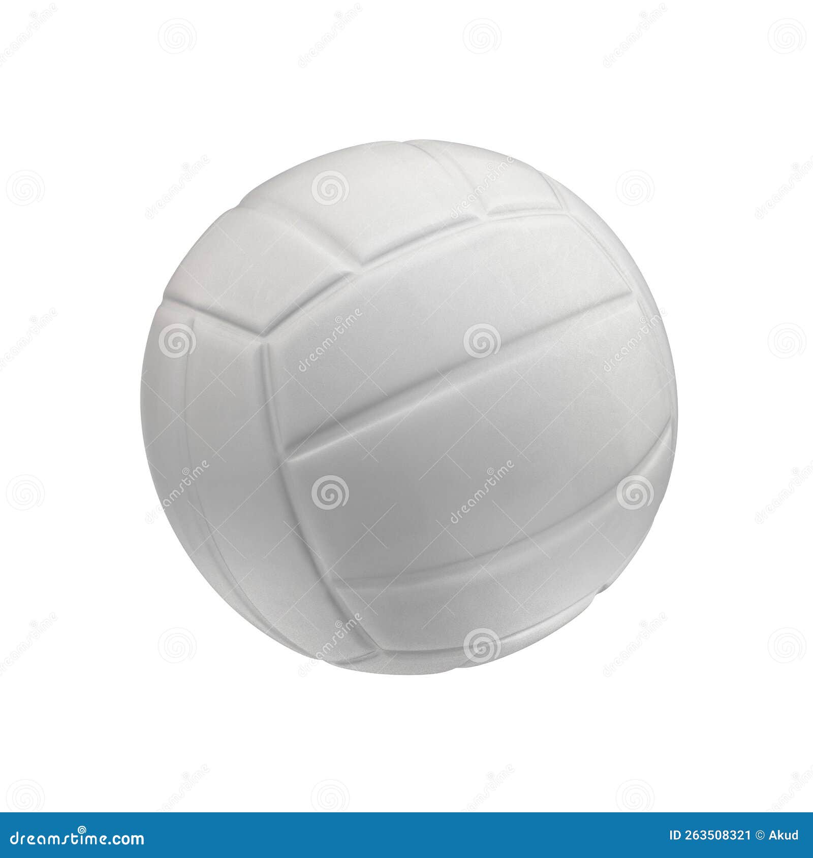 White Volleyball Ball Isolated on White Background Stock Illustration ...