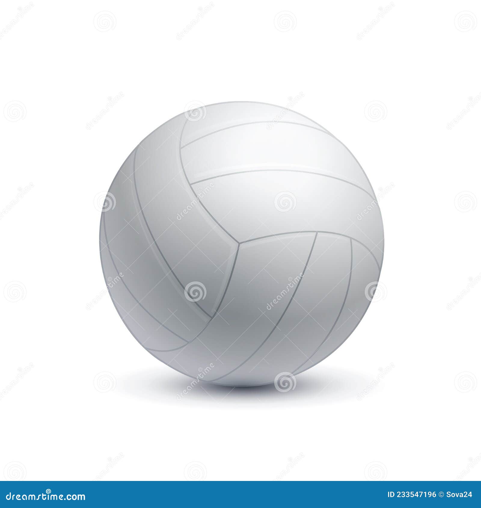 White volleyball ball stock vector. Illustration of background - 233547196