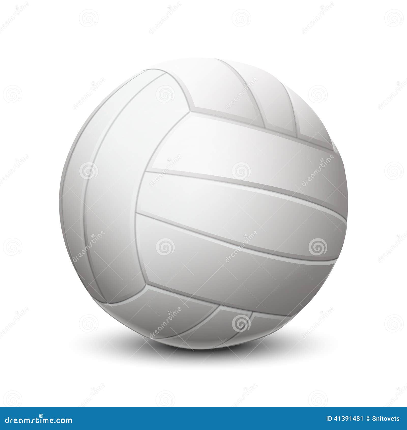 White Volleyball Ball on White Background. Stock Vector - Illustration ...