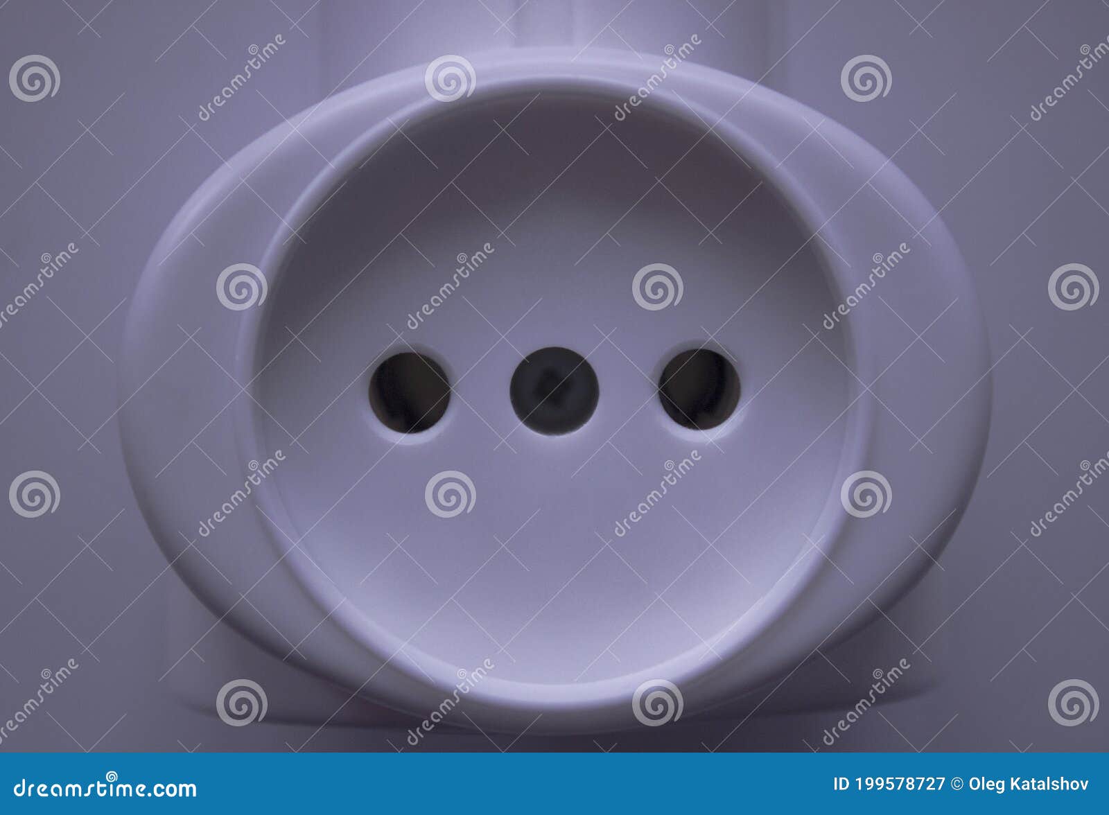 White 220 Volt AC Outlet Close-up. Stock Image - Image of concept ...
