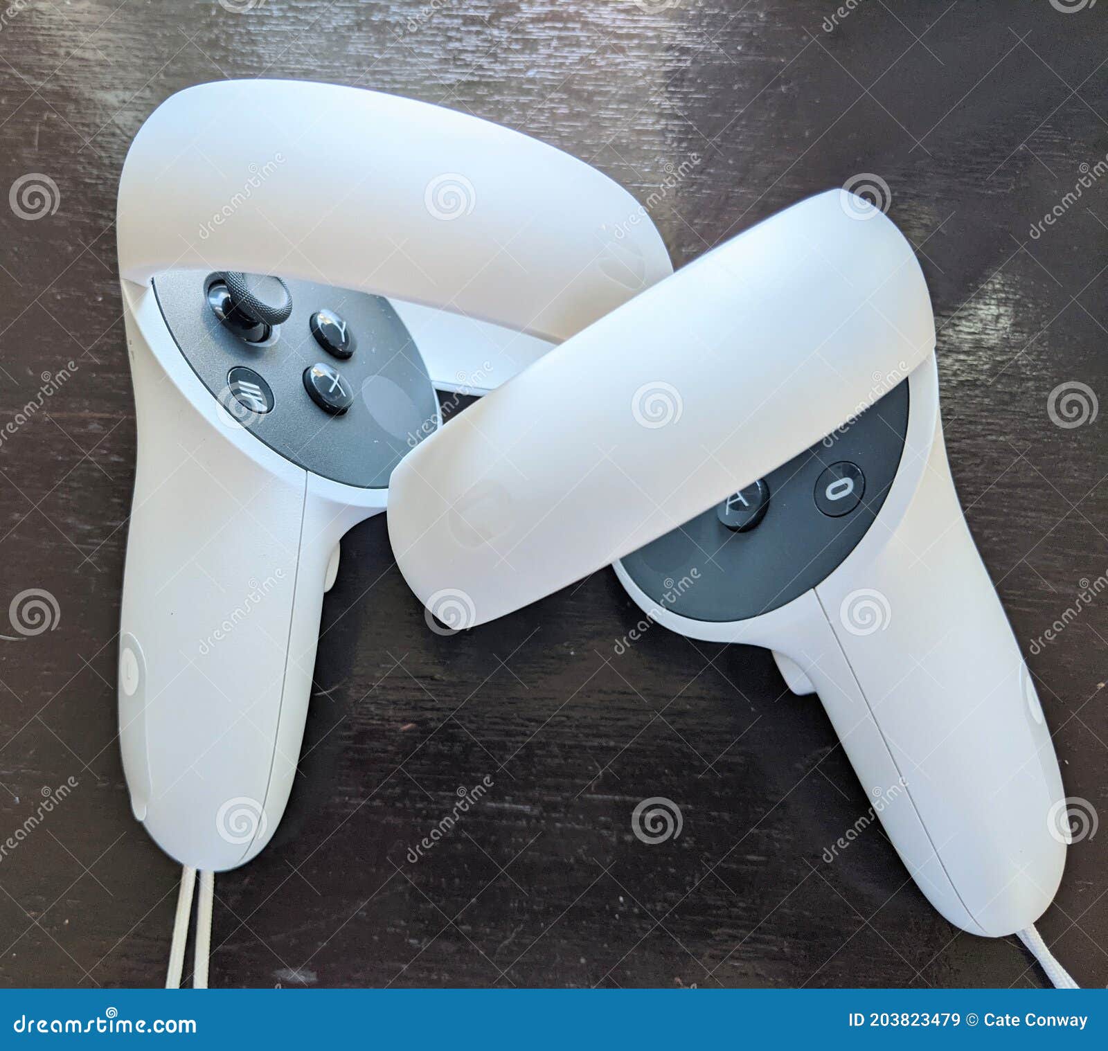White VR controllers stock image. Image of controllers - 203823479