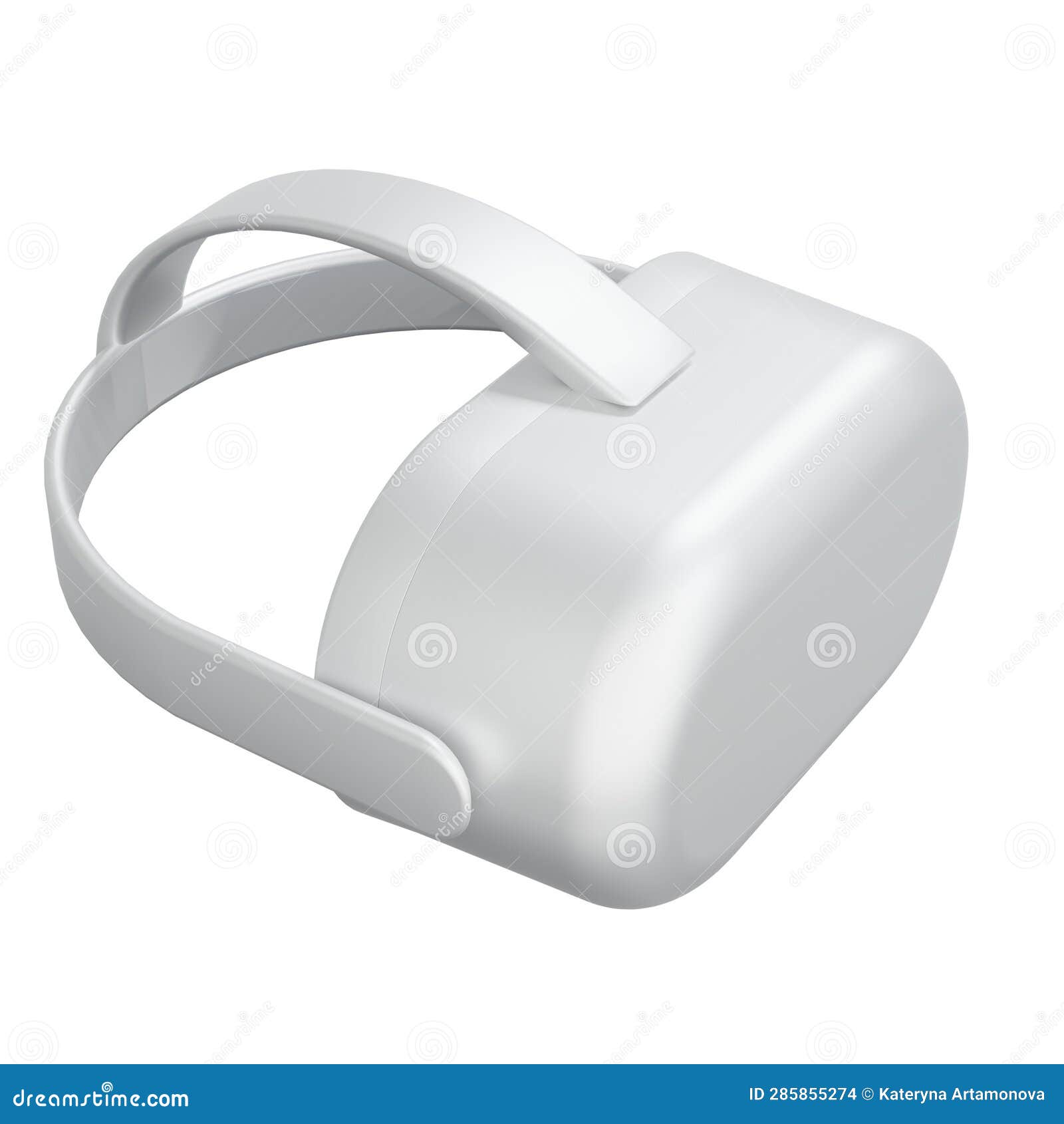 White VR Headset. Isolated on White Background. 3D Render. Virtual ...