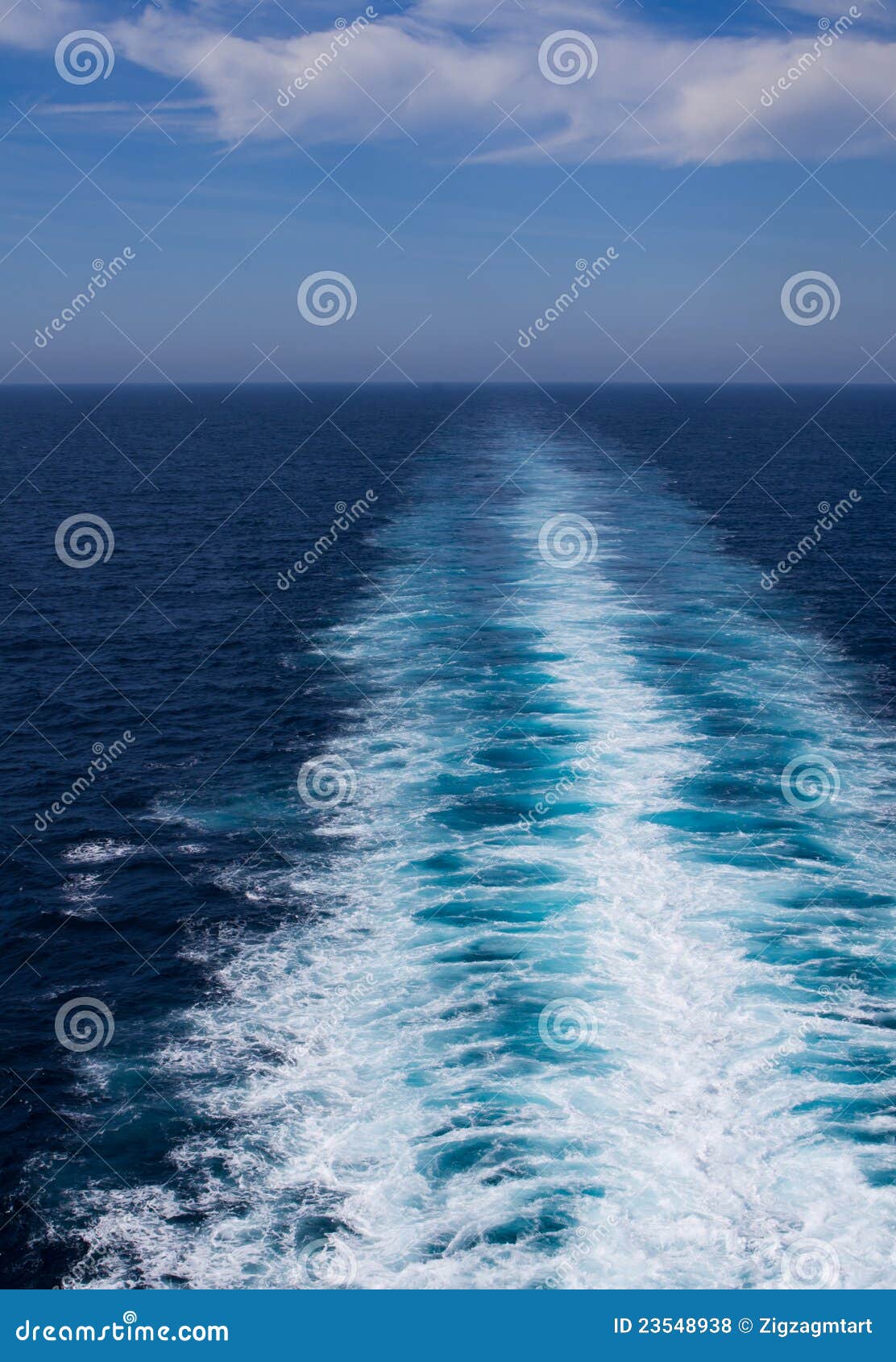 White Wake Trails Behind a Fast Ship Stock Photo - Image of scenery ...