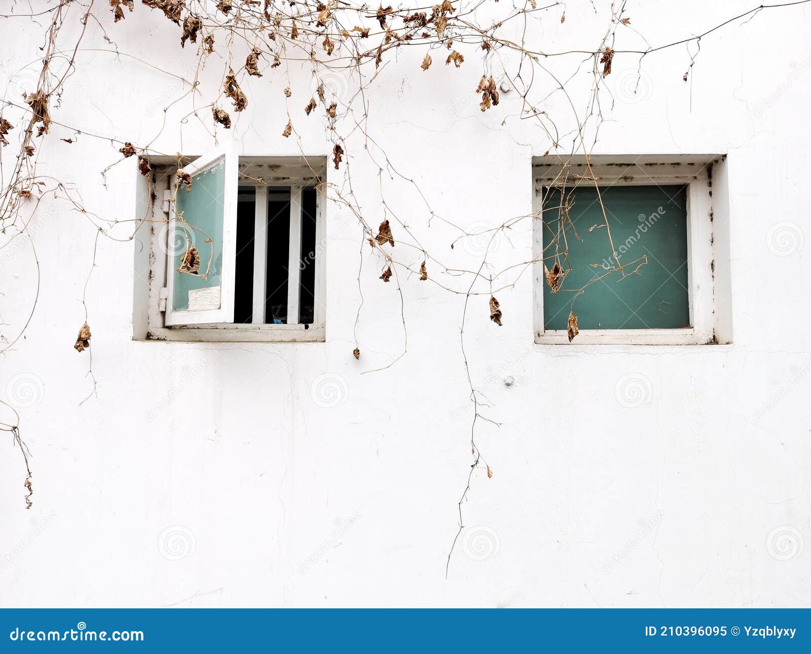 Old White Wall Background with Open Window Stock Image - Image of wall ...