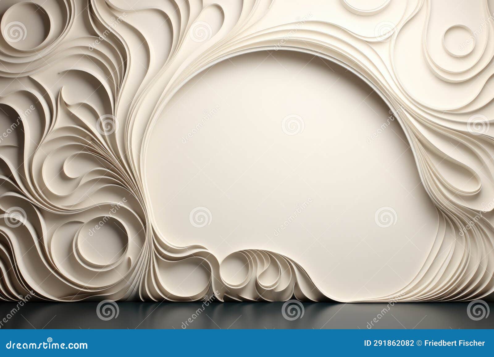 A White Wall with a Circular Design on it. Stock Illustration ...