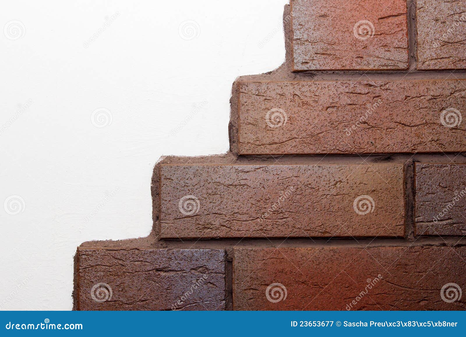 White Wall with Clinker Bricks Stock Image - Image of construction ...
