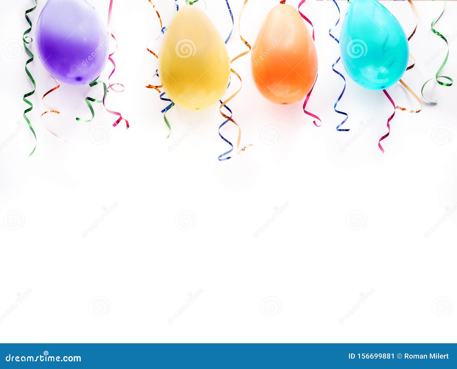Ballons and streamers stock image. Image of celebration - 156699881