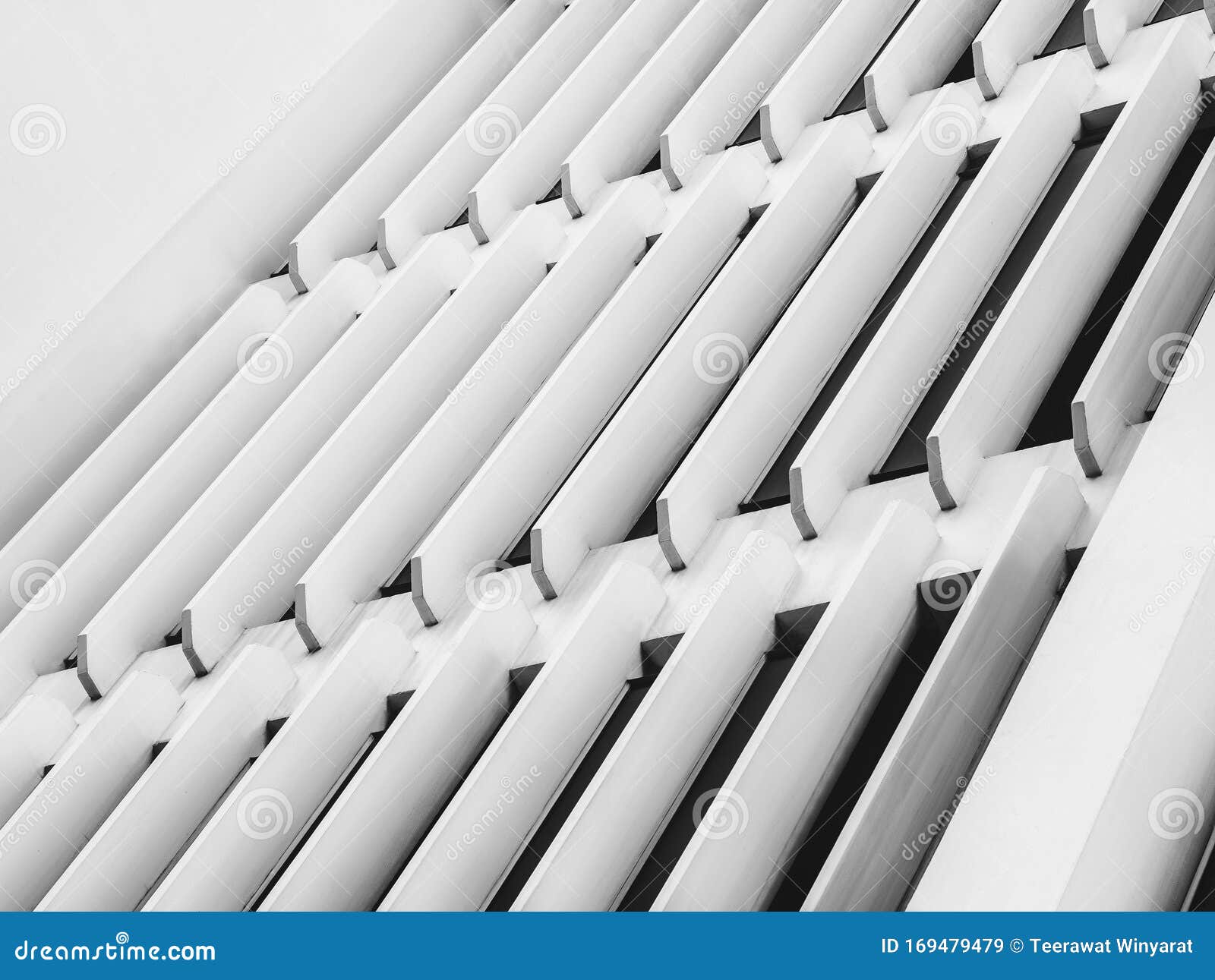 White Wall Design Architecture Details Geometric Pattern Stock Image ...