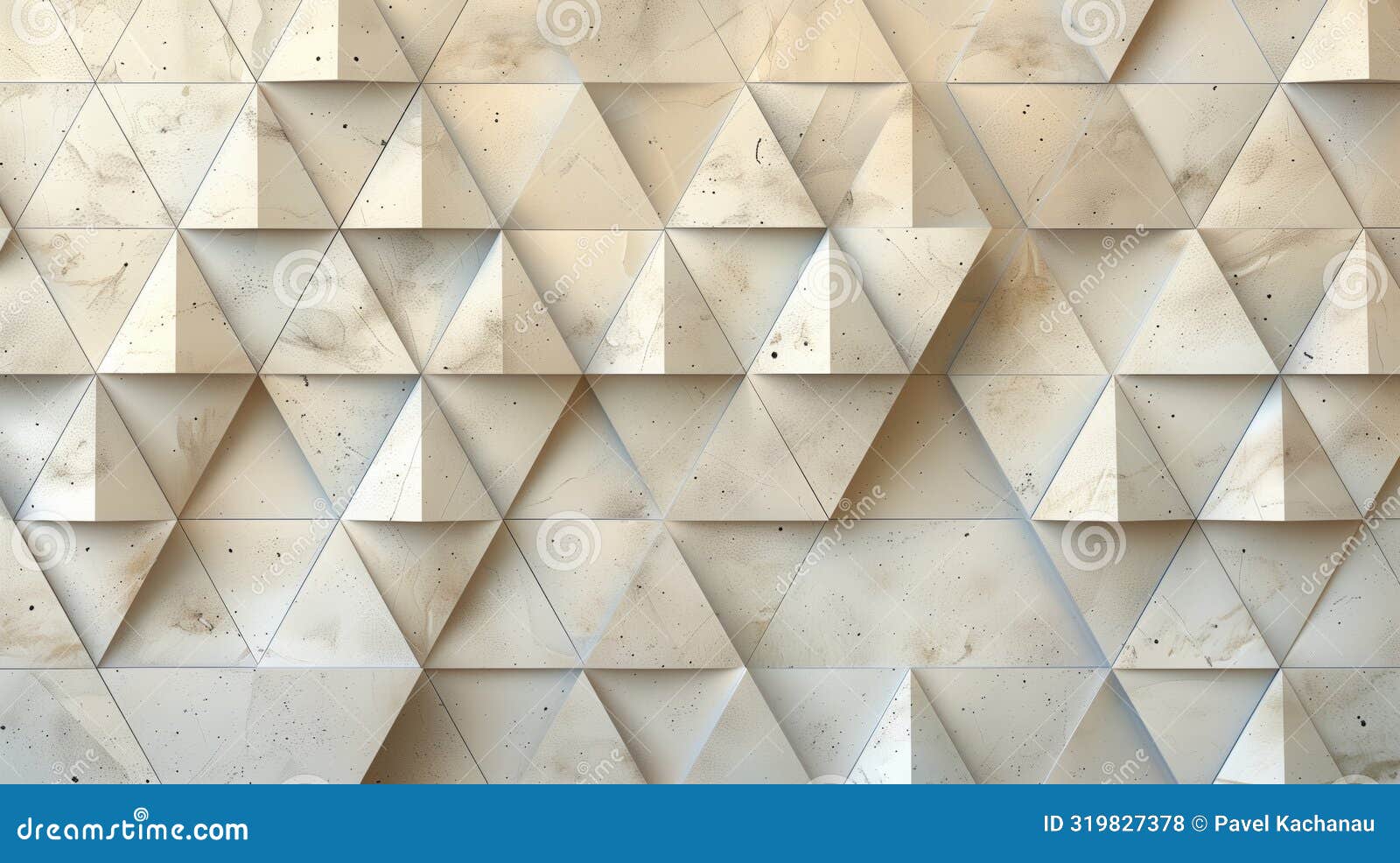 White Wall Featuring a Pattern of Staggered Triangles Stock Photo ...