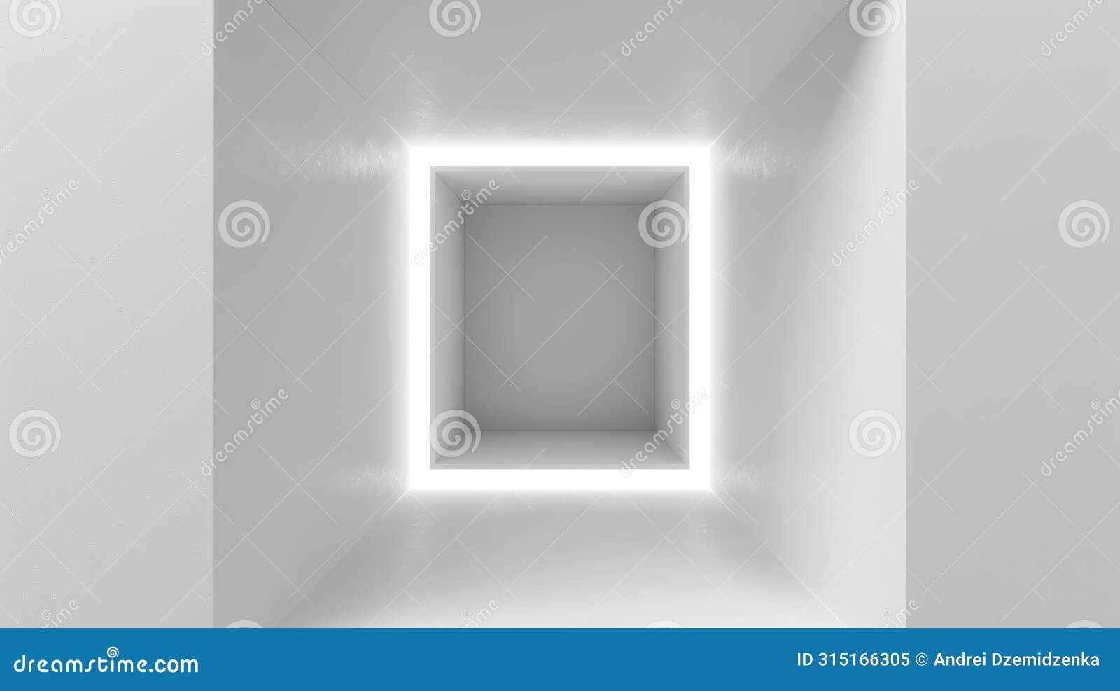 The White Wall Has an Empty Niche for Displaying Exhibits in Museums ...