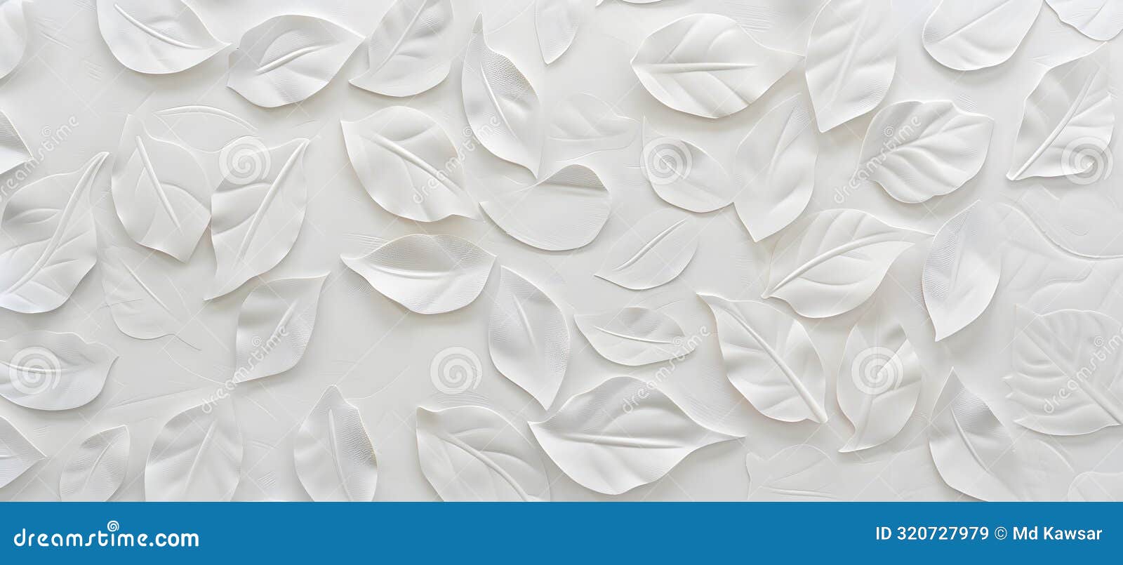 White Wall with Embossed Leaf Pattern Stock Illustration - Illustration ...