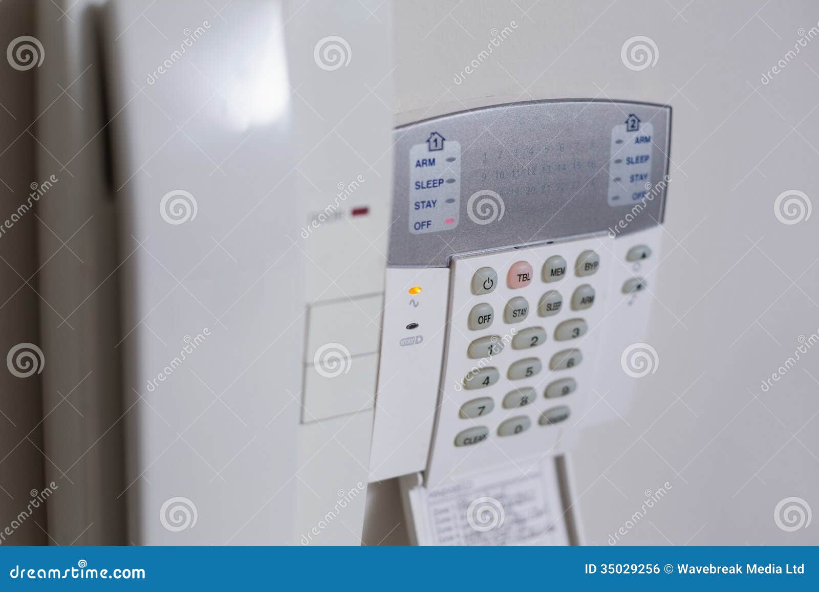White Wall Mounted Entry Phone System Stock Photo - Image of indoors ...