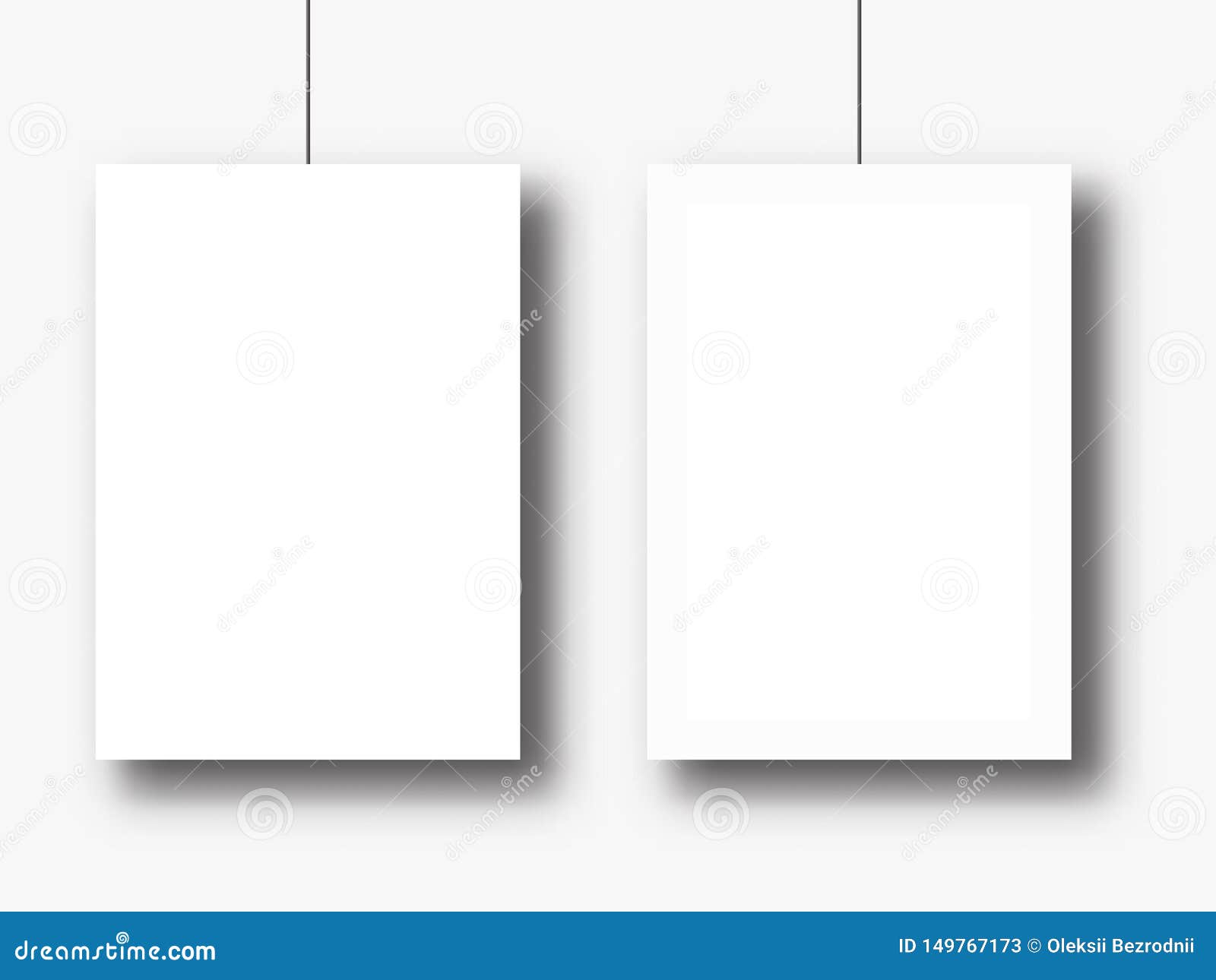 White a4 wall poster . stock vector. Illustration of exhibition - 149767173