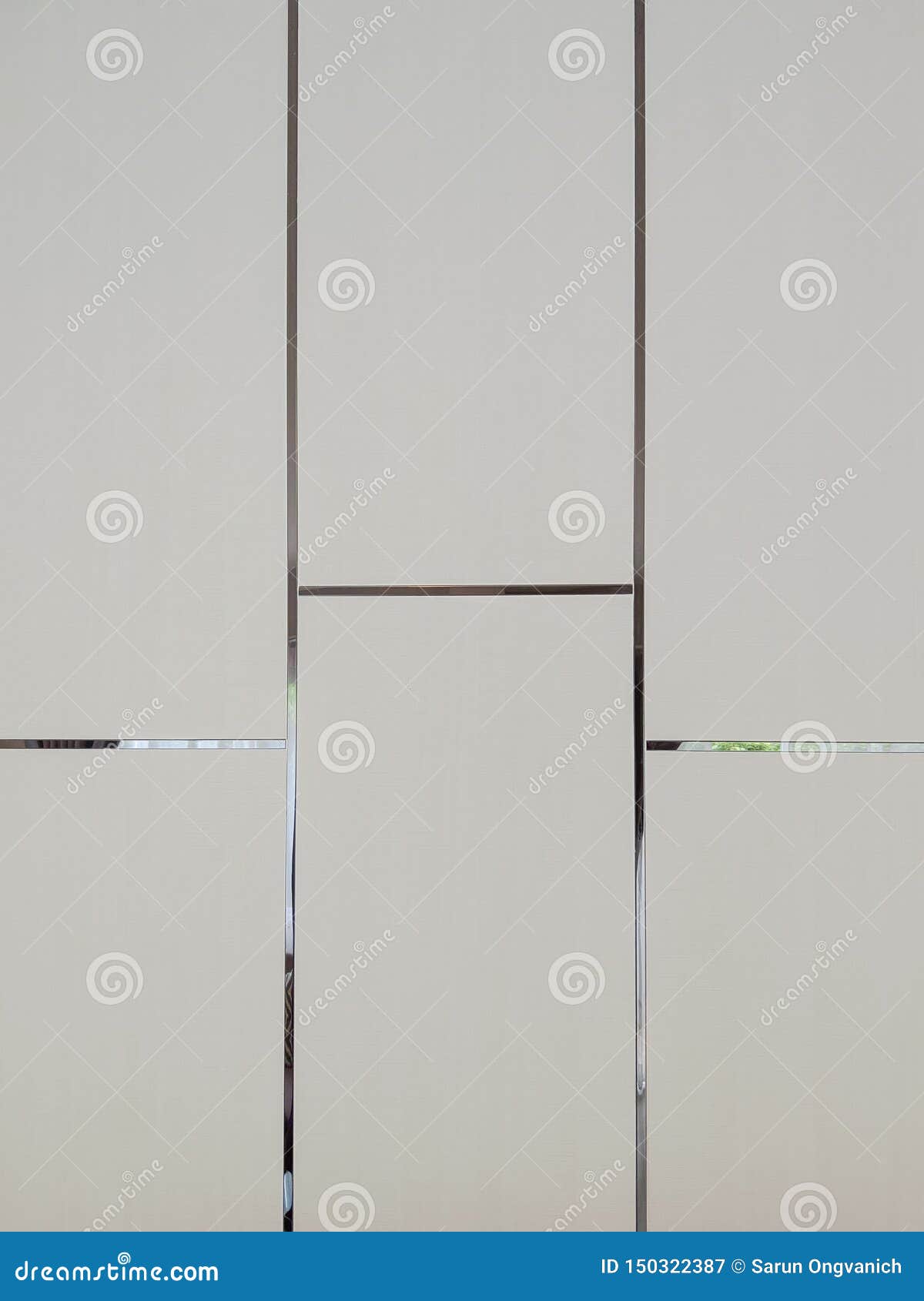 White Wall with Rectangle Pattern Silver Line Stock Image - Image of ...