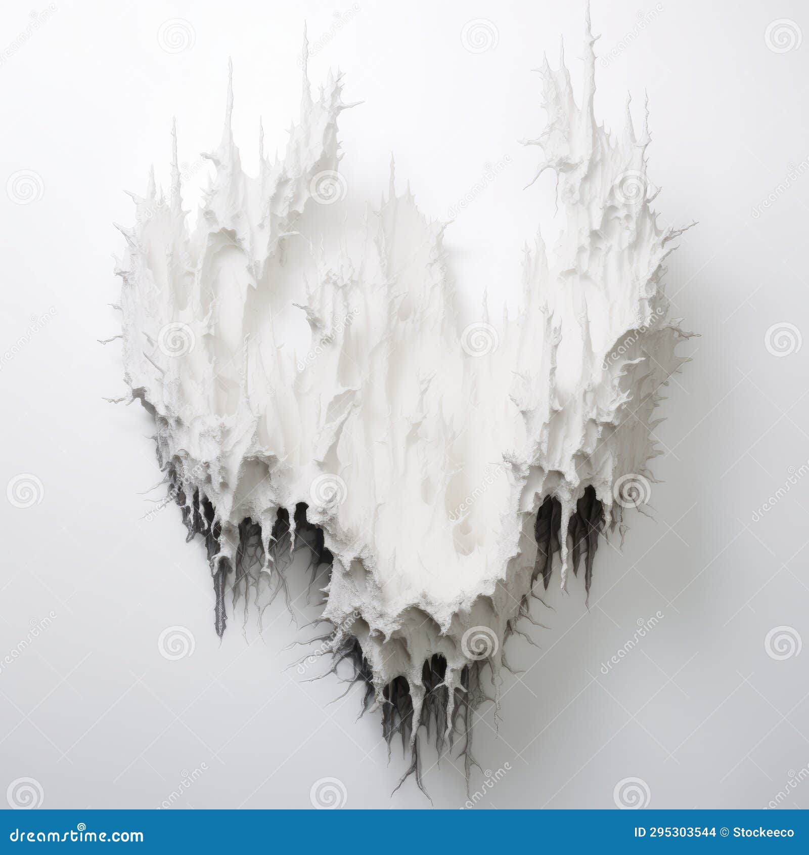 Jagged Edges: Ethereal Dreamscapes in White Paper Sculpture Stock ...