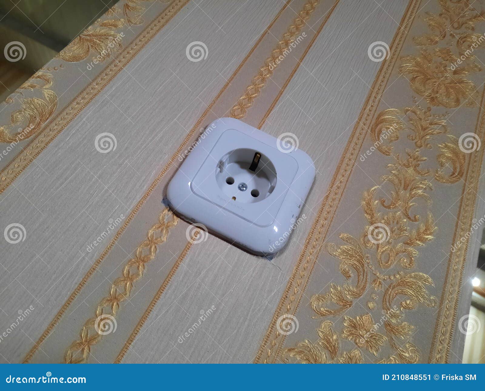 WHITE OUTLET with 2 HOLES editorial photo. Image of white - 210848551