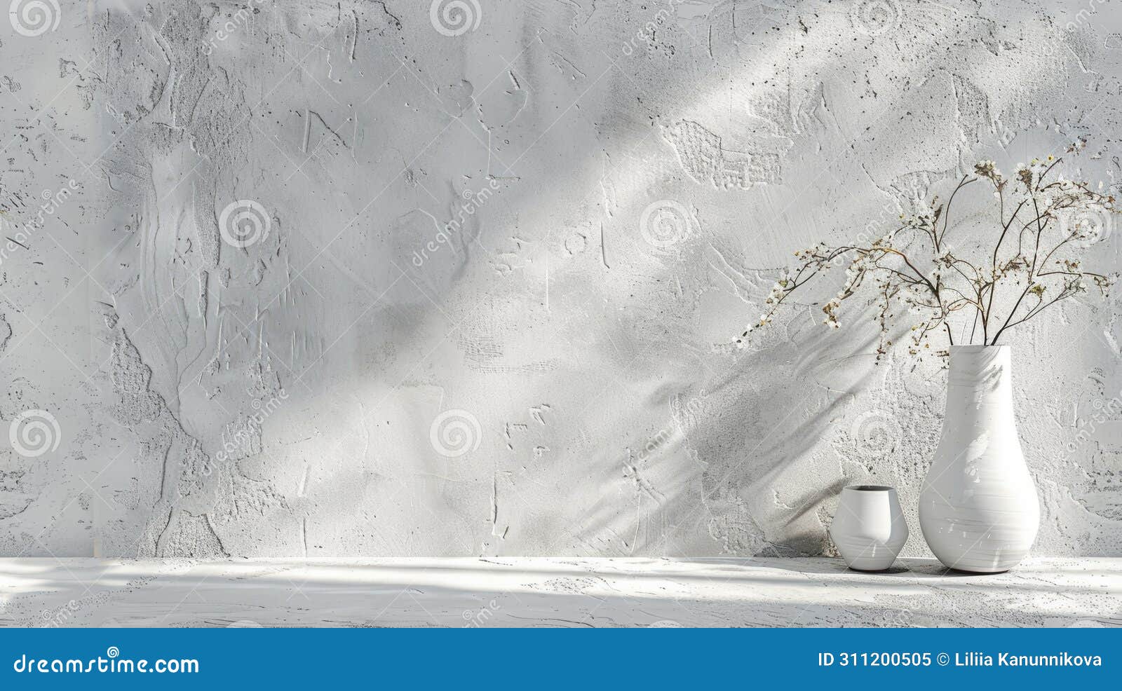 A White Wall with Subtle Structures in the Plaster, Emphasizing the ...