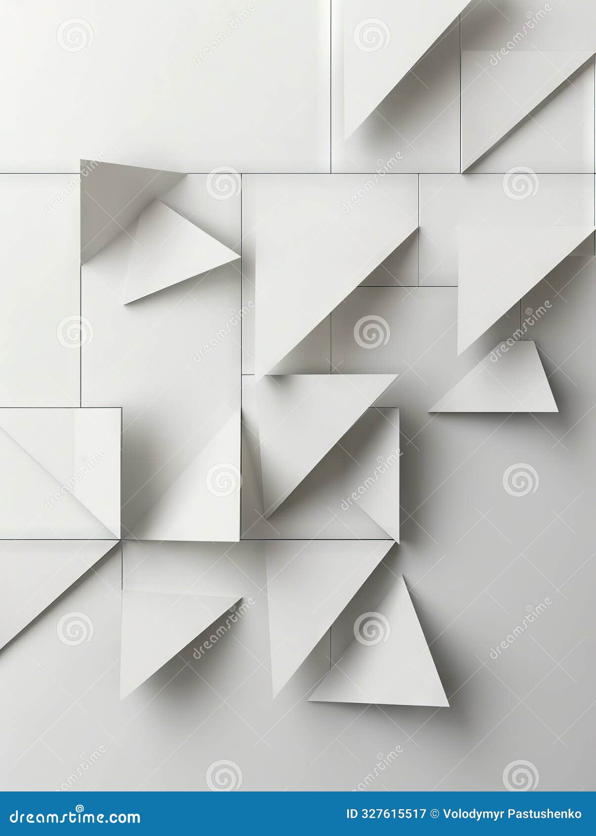 A White Wall with Triangles and Squares Stock Image - Image of shape ...