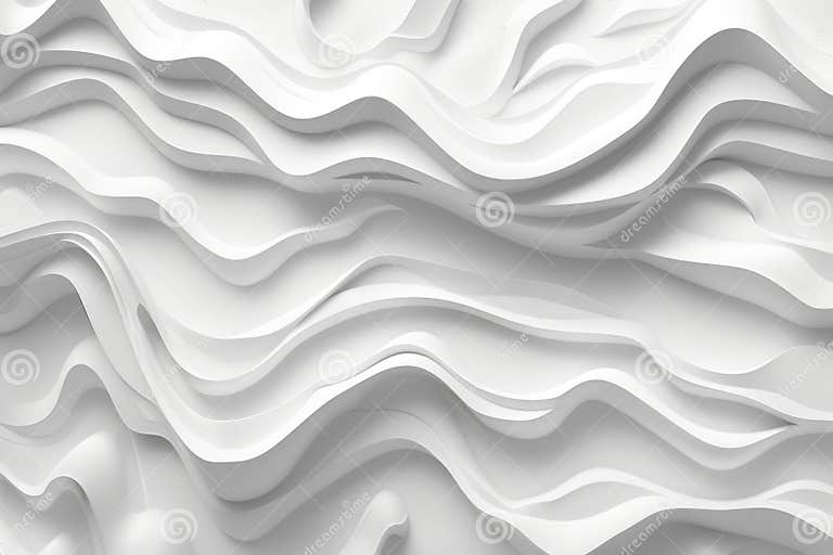 A White Wall with a Wave Pattern, Suitable for Interior Design Projects ...