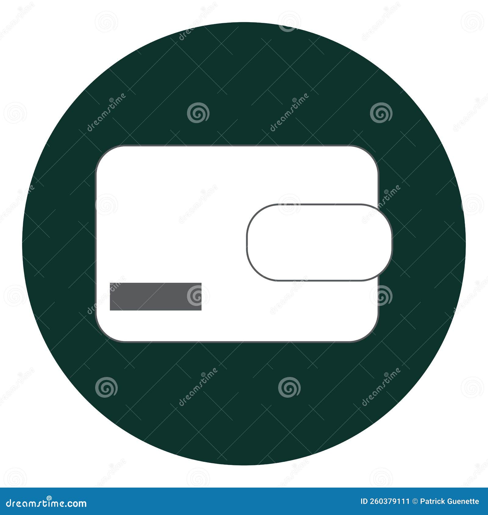White wallet, icon stock vector. Illustration of pictogram - 260379111