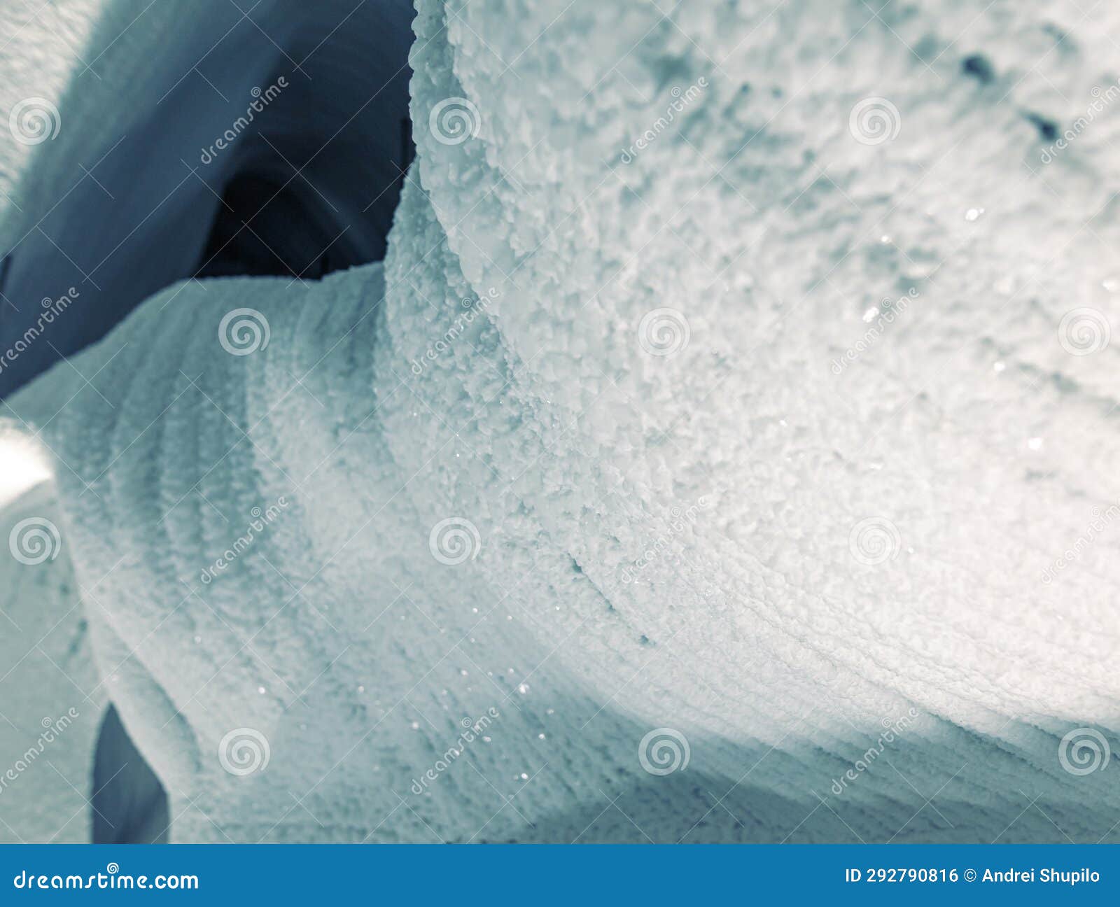 White Walls of Ice and Snow in a Cave Stock Photo - Image of rock ...