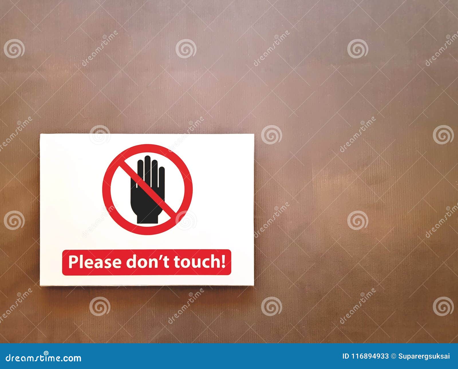 Warning Sign with Text Please Don`t Touch Stock Image - Image of ...