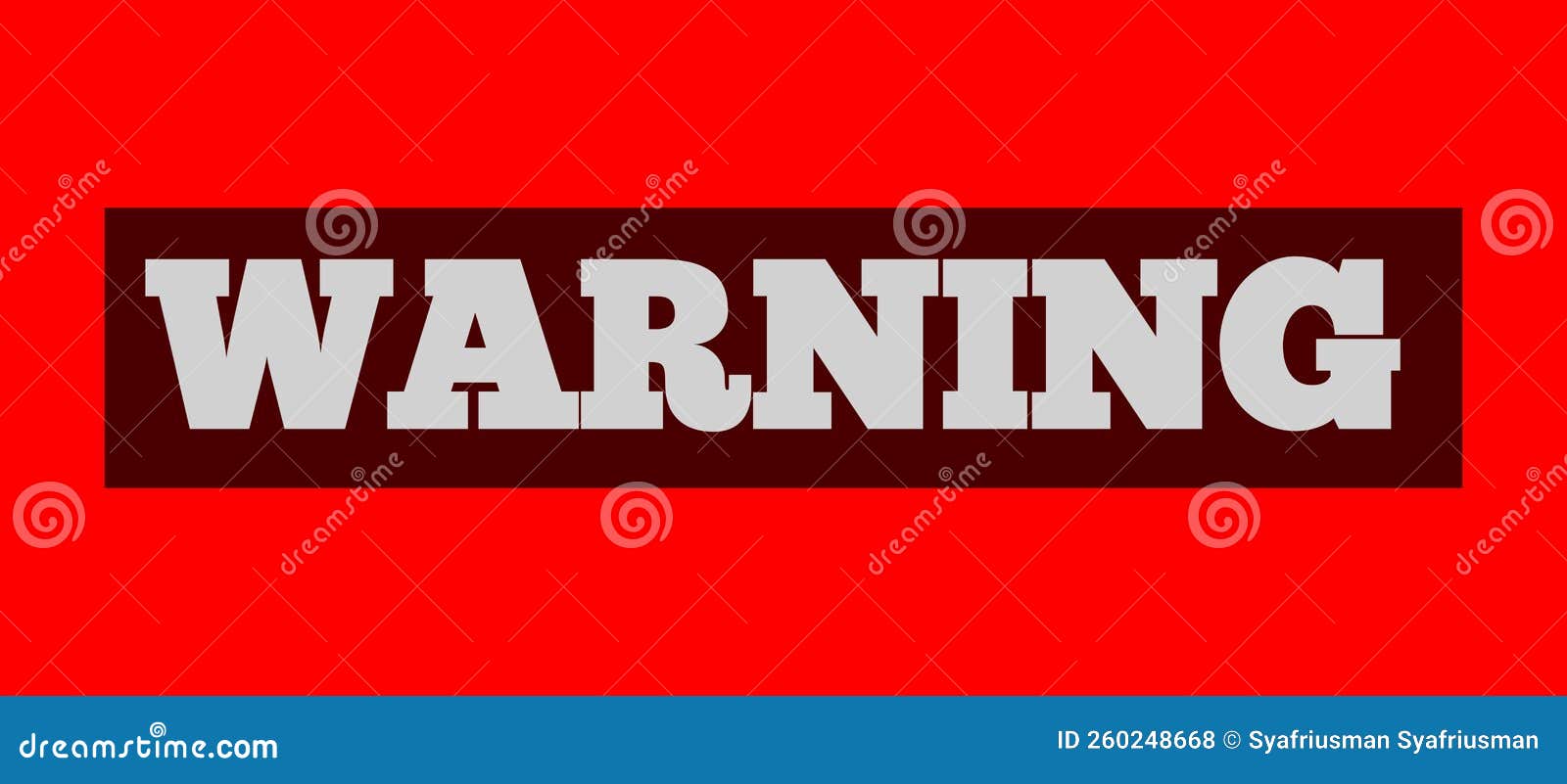 White Warning Writing on a Red Background Stock Illustration ...