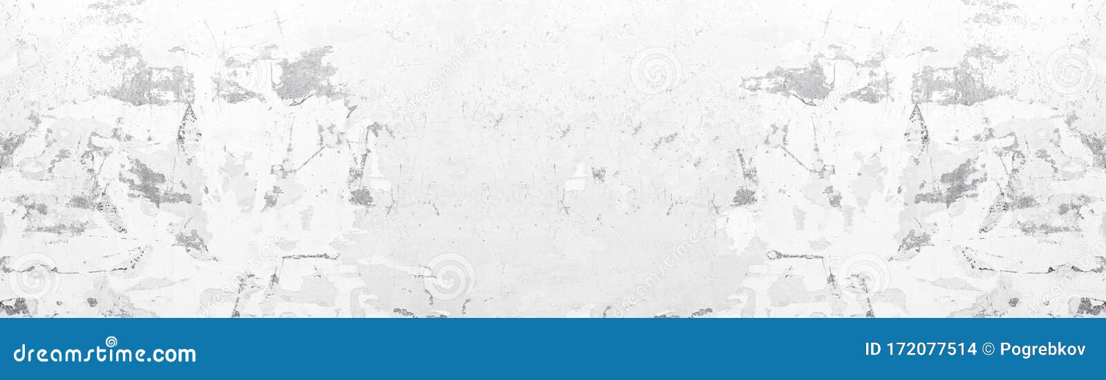 White Washed Shabby Concrete Wall Widescreen Texture. Damaged Light ...