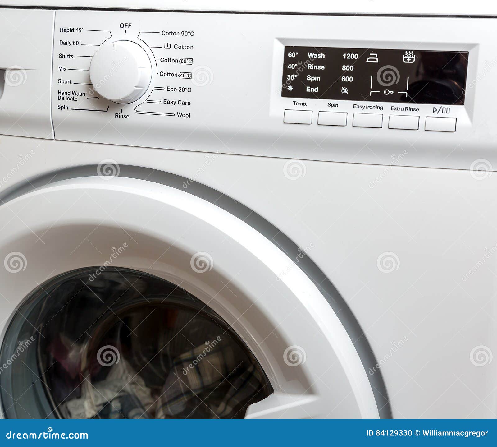 White Washing Machine Closeup Stock Photo - Image of laundry, swirl ...