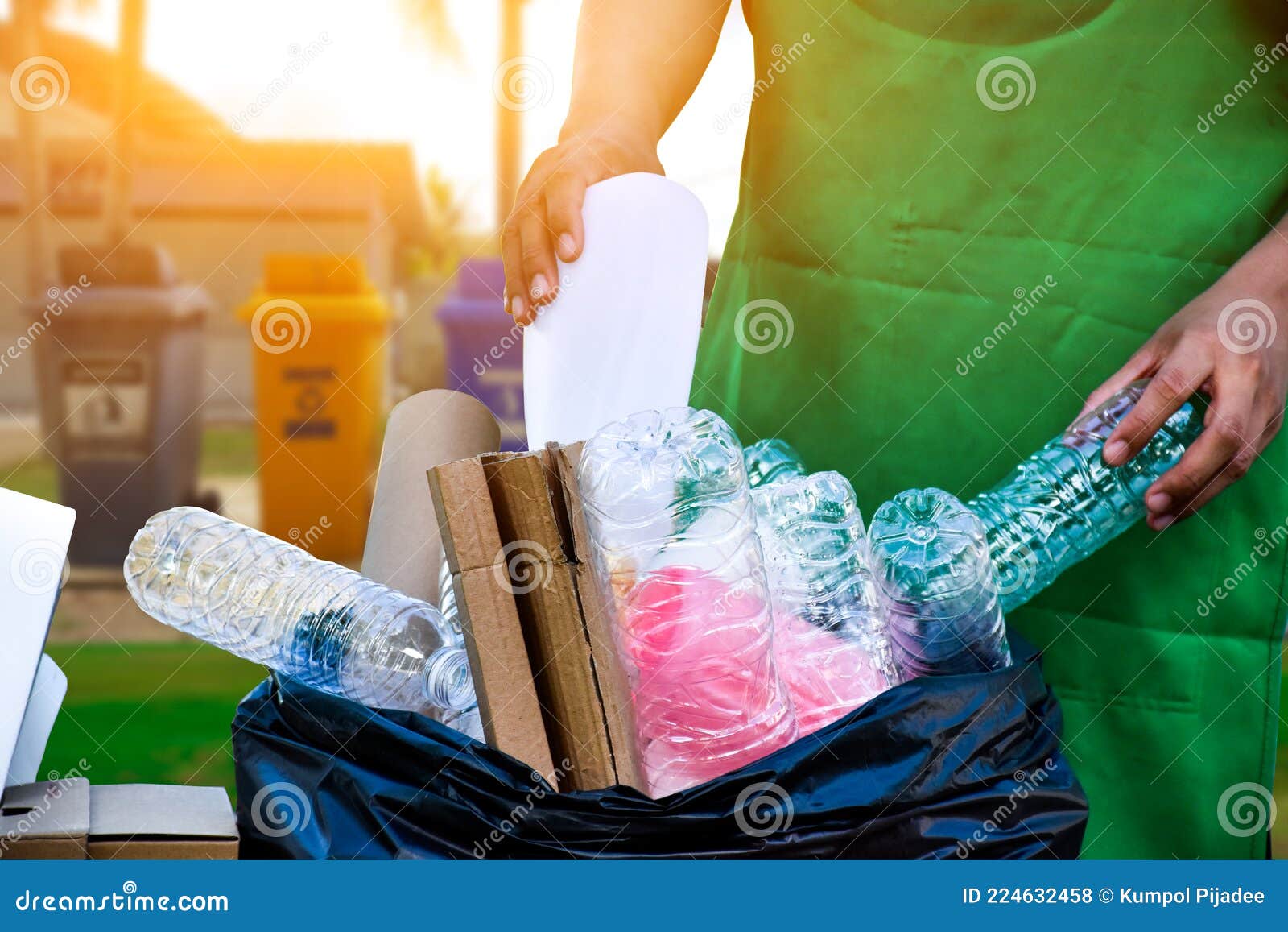 Wastes Plastic Containers Sorting For Recycling Stock Photo ...