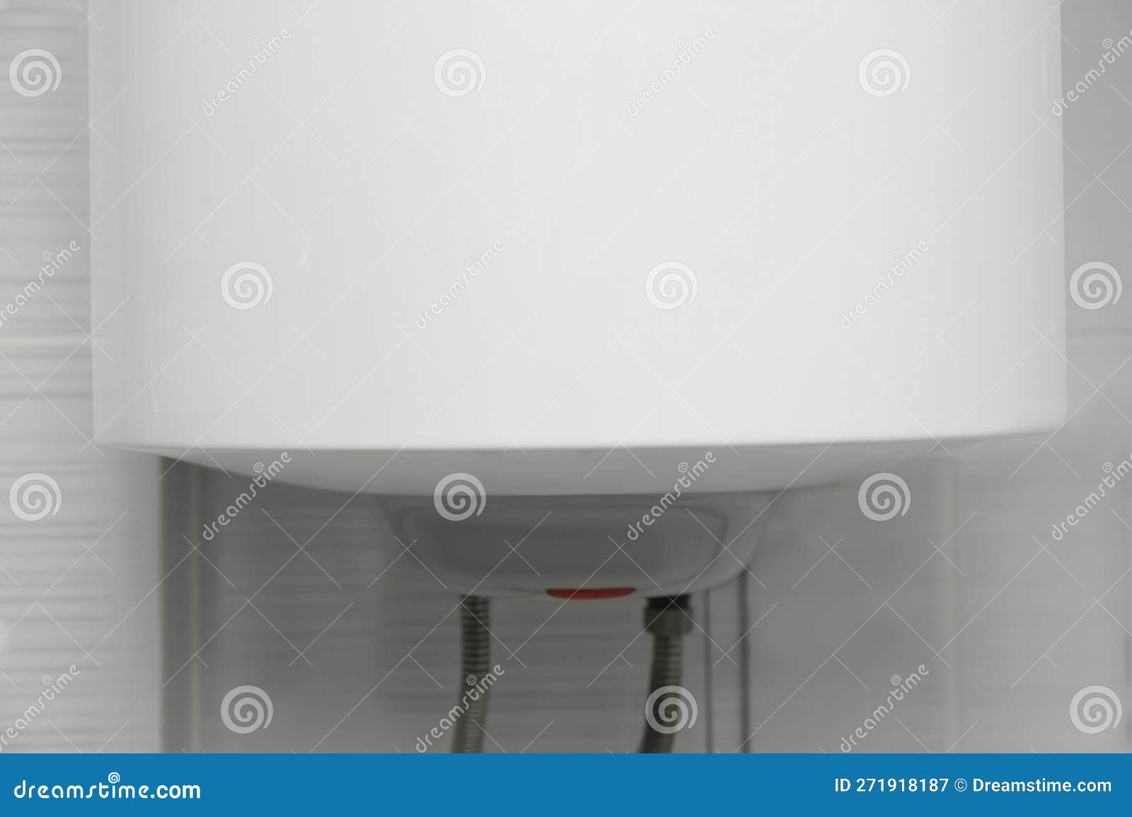 White Water Heating Tank Indoors. Boiler Installation Stock Image ...