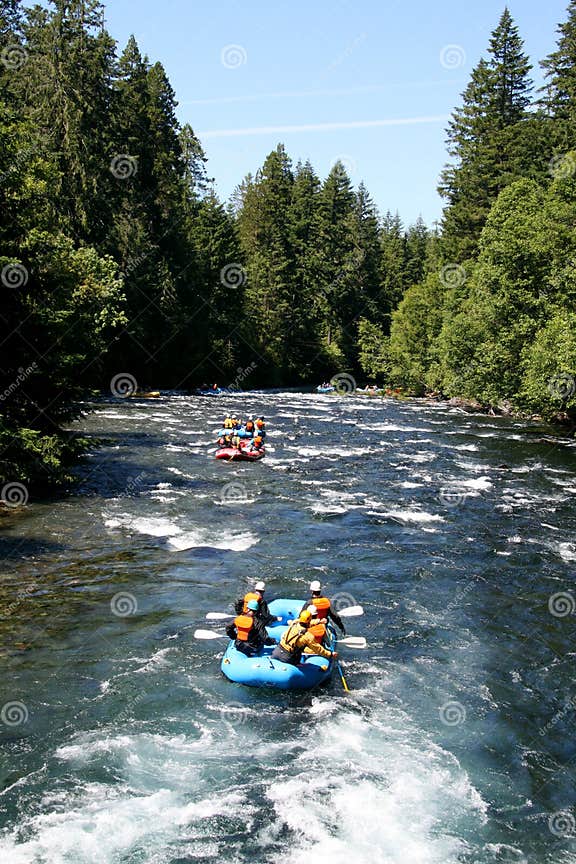 White Water River Rafting Group Editorial Image - Image of boat, water ...