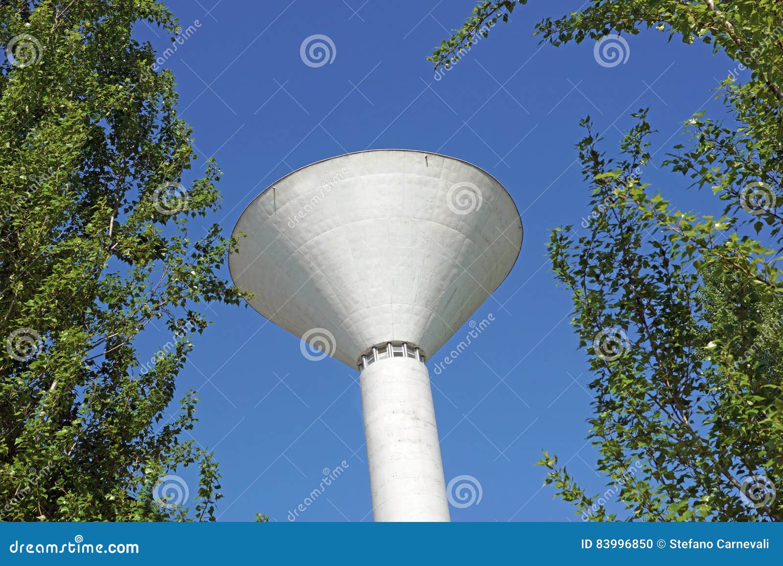 White Water Tower with Rings on the Neck - Ready To Install Cellular ...