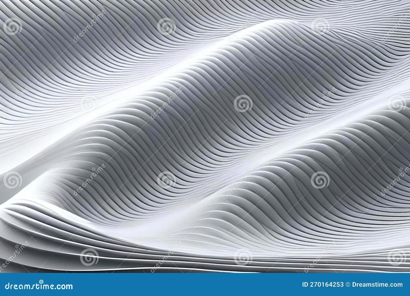 White Wave Abstract 3D Background Stock Illustration - Illustration of ...