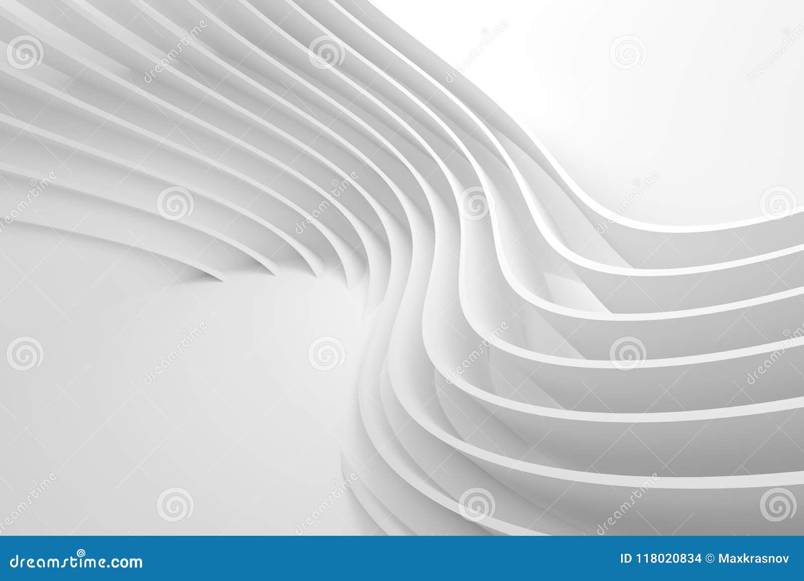 White Wave Background. Abstract Minimal Exterior Design Stock ...