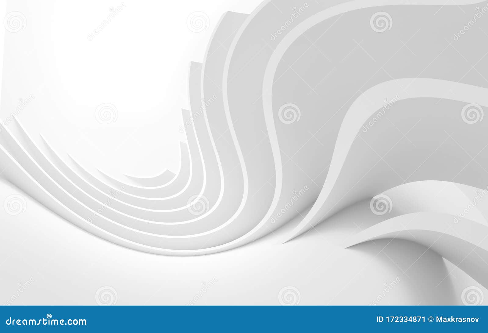 White Wave Background. Abstract Minimal Exterior Design Stock ...