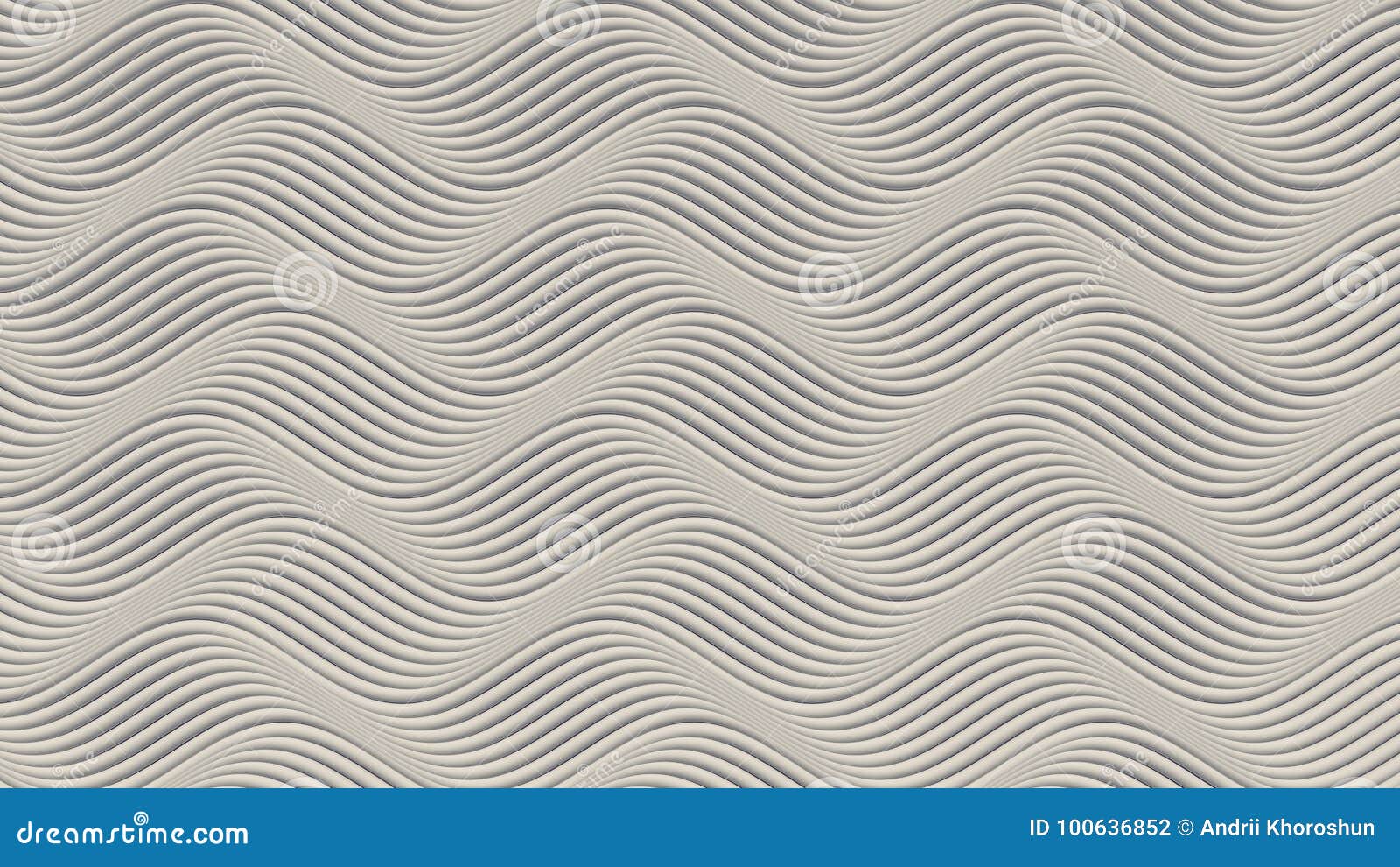 White Wave Band Abstract Surface Pattern. 3d Rendering Stock ...
