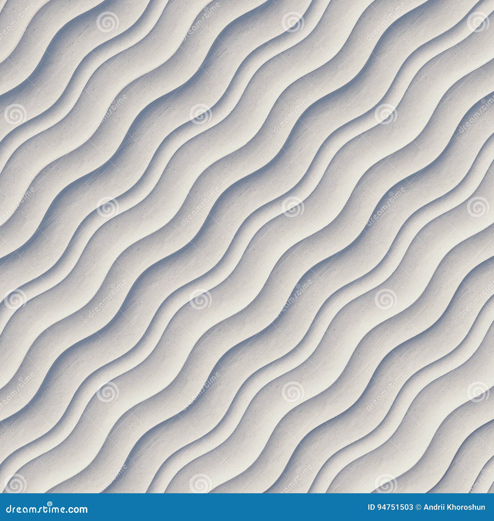 White Wave Band Abstract Surface Pattern. 3d Rendering Stock ...