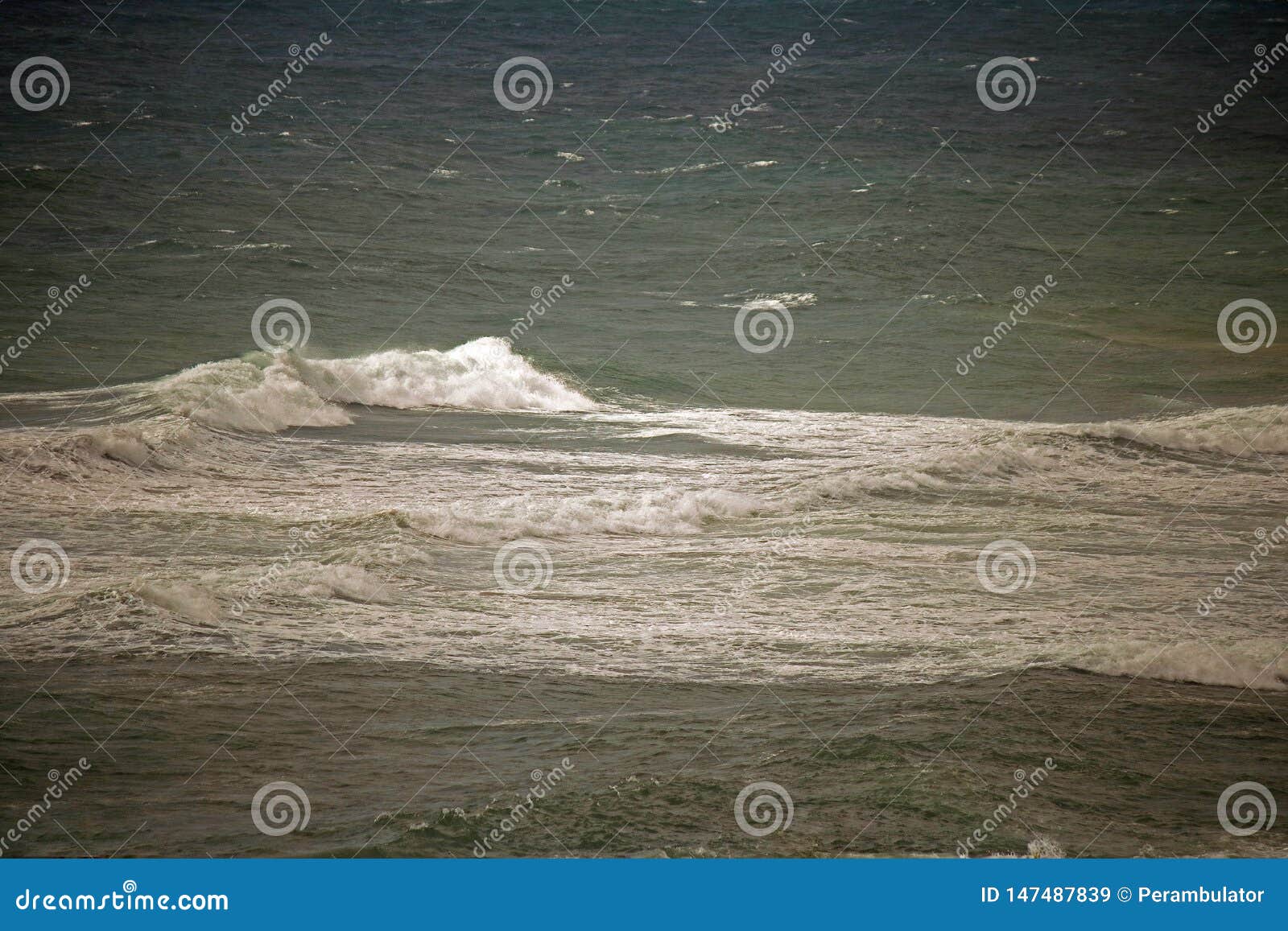 WHITE WAVE ROLLING on the OCEAN Stock Image - Image of rolling, aqua ...