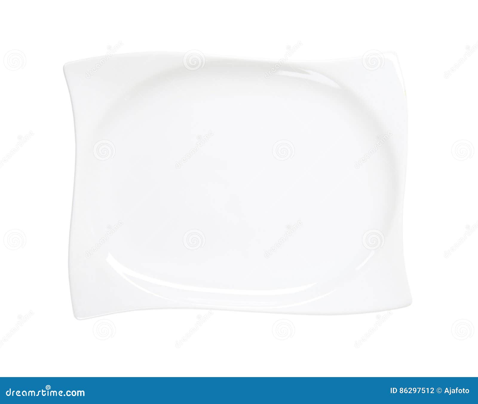 White Wave Shaped Rectangle Plate Stock Photo - Image of clean, object ...