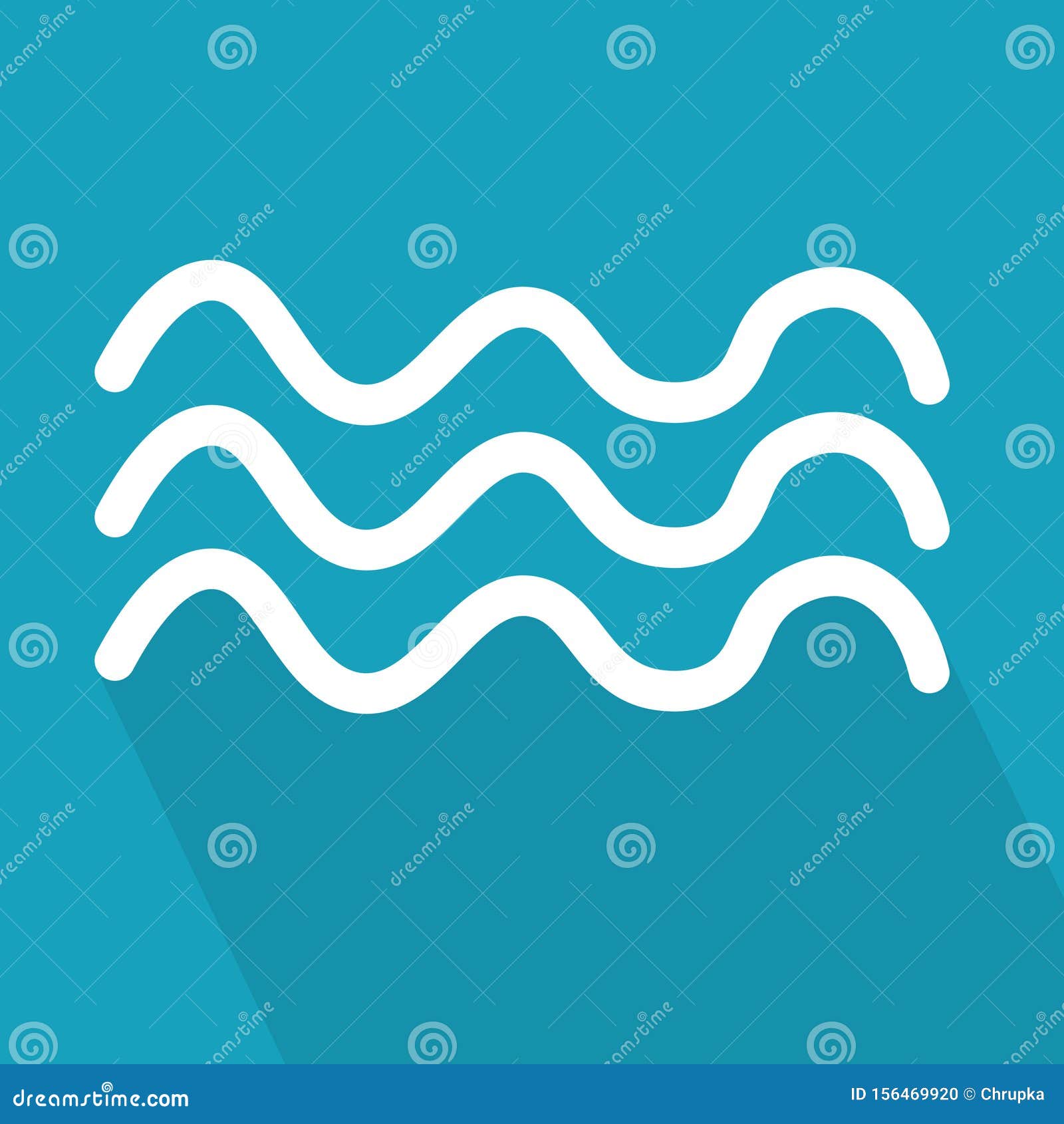 White waves icon stock vector. Illustration of vintage - 156469920