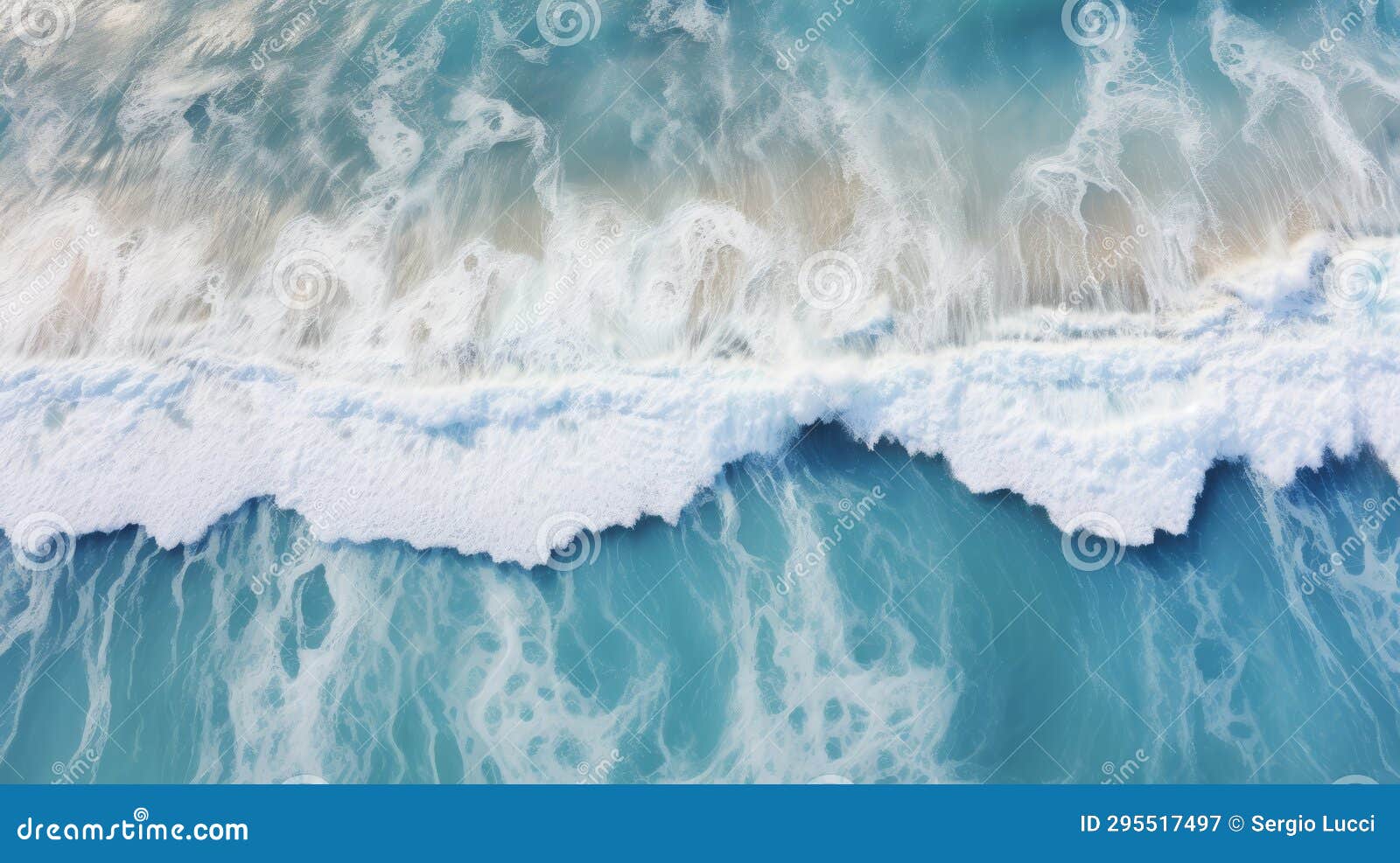 White Waves Splash in the Blue Ocean. Sea Waves Background Stock Image ...