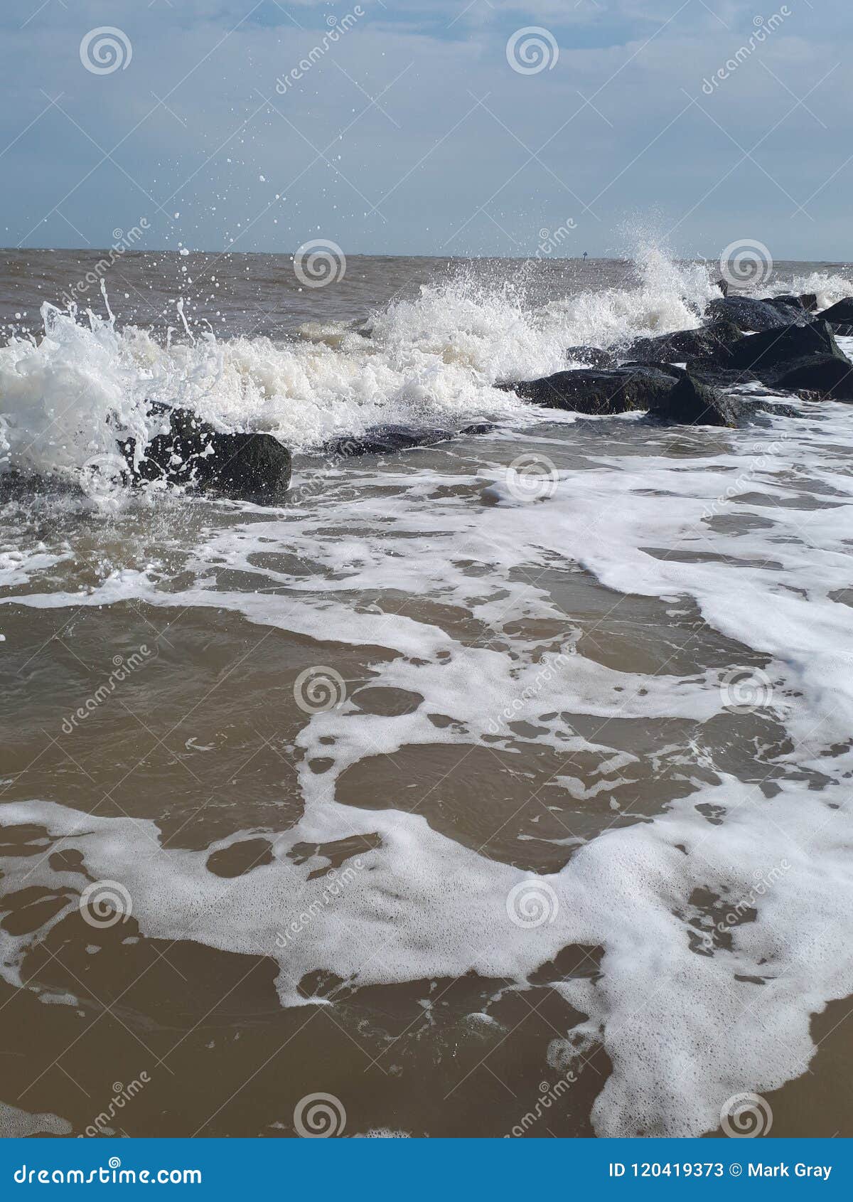 White Waves stock image. Image of water, beach, rocks - 120419373